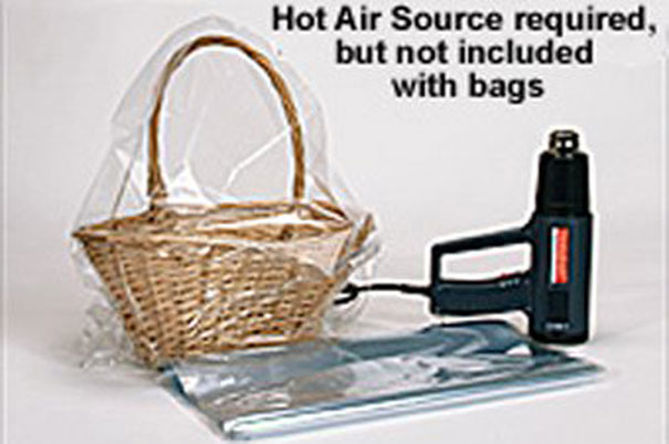 DOME Shrink Wrap Basket Bags 32x36cm (Pk 10) - SIZE 1 - jaffaimports.co.uk